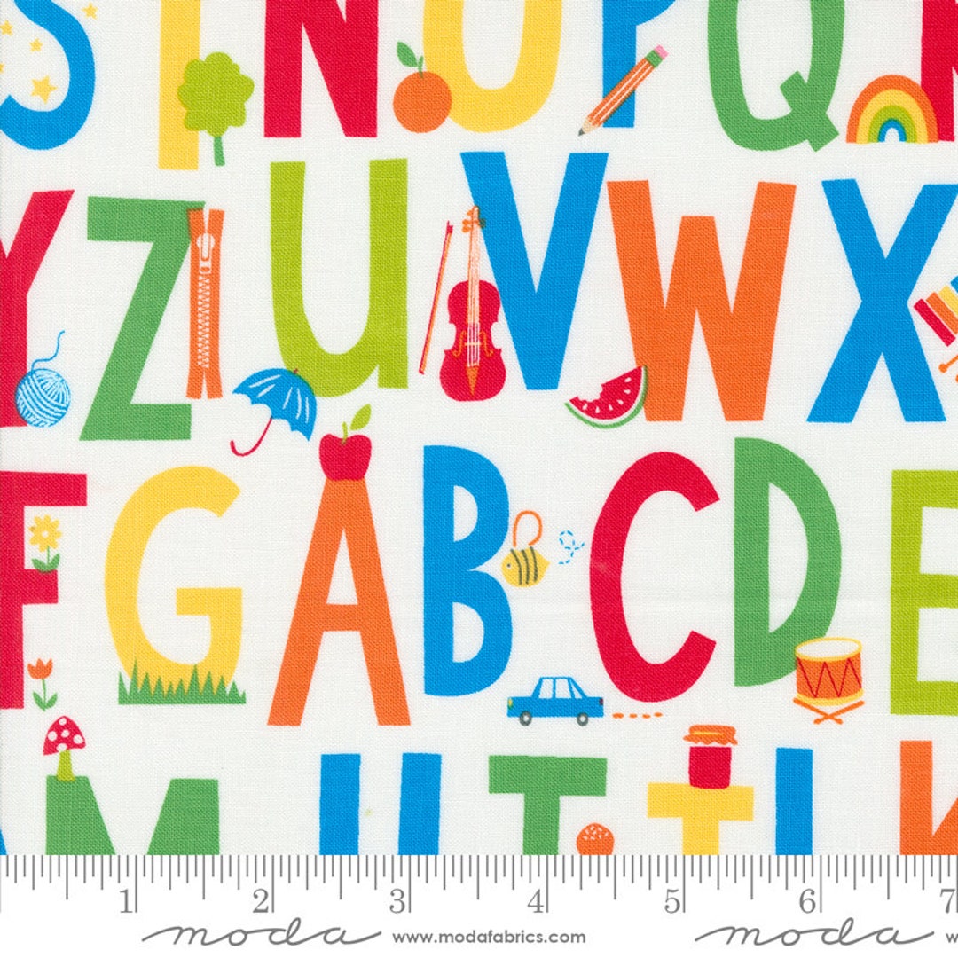 Back to School - Abcs - Stacy Iest Hsu - 3 Color Options - Moda Fabrics ...