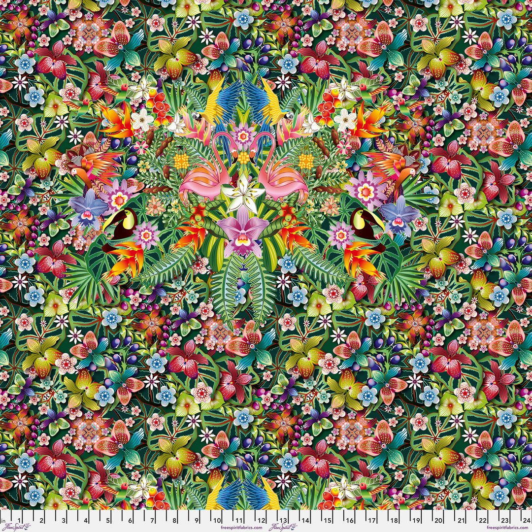Rising Jungle Rising Jungle Catalina Estrada Free Spirit Fabrics ...