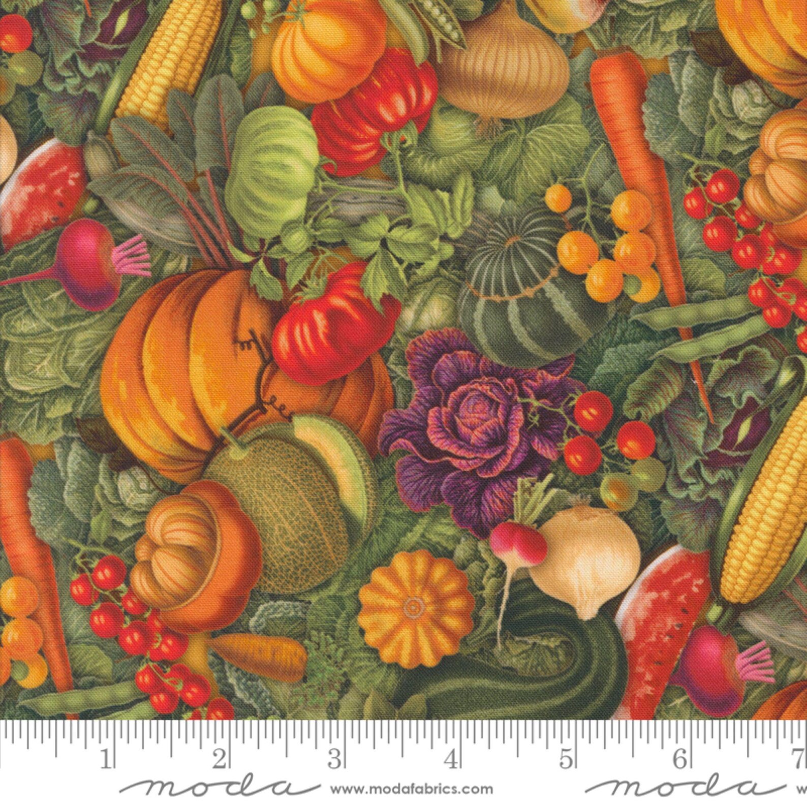 Farm and Garden - Farm Vegetables - Cathe Holden - Moda Fabrics - 100% ...