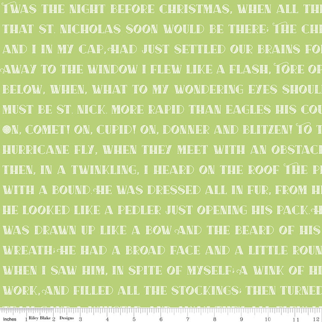 Riley Blake Nicholas - Twas the Night - 2 Color Options - Blender - 100 ...