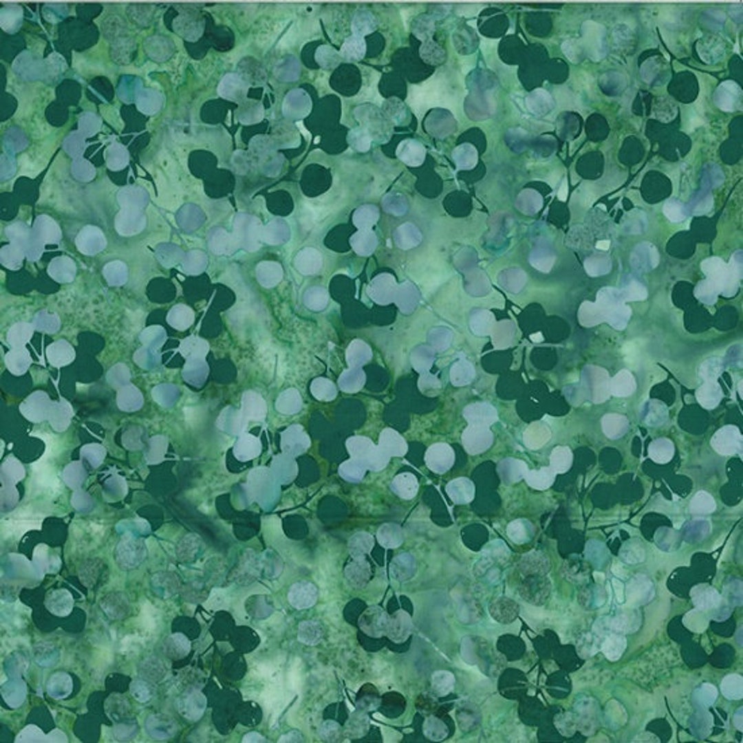 Brilliant Gems Eucalyptus - Green Tea - Hoffman Bali Batiks - Multiples ...