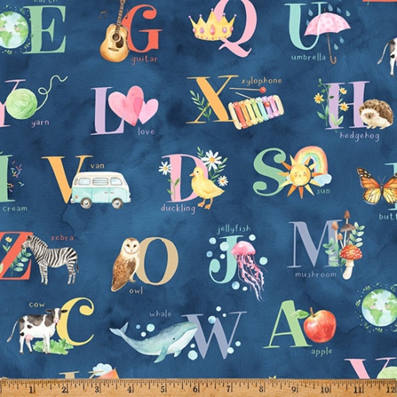 Alphabet Fabric - Etsy