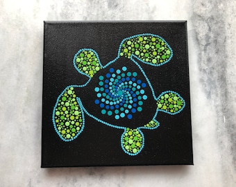 Turtle Dot Painting - Etsy