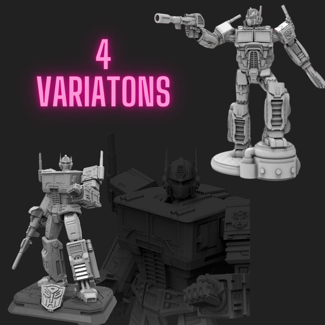 4 Variations Optimus Prime Transformers STL Files for 3D Printing - Etsy