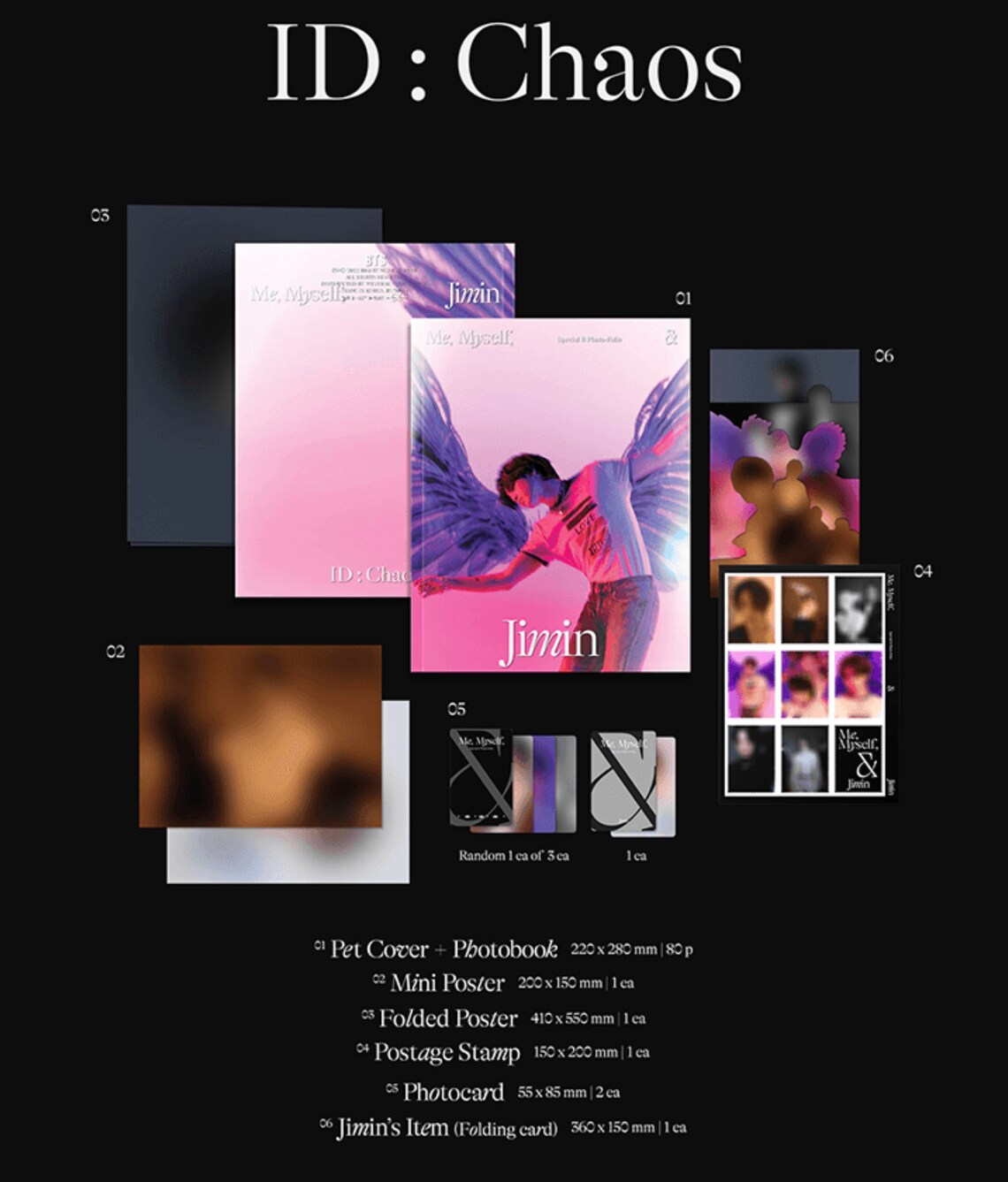 BTS Special 8 Photo-folio Me, Myself, and Jimin 'ID: Chaos' Photobook ...