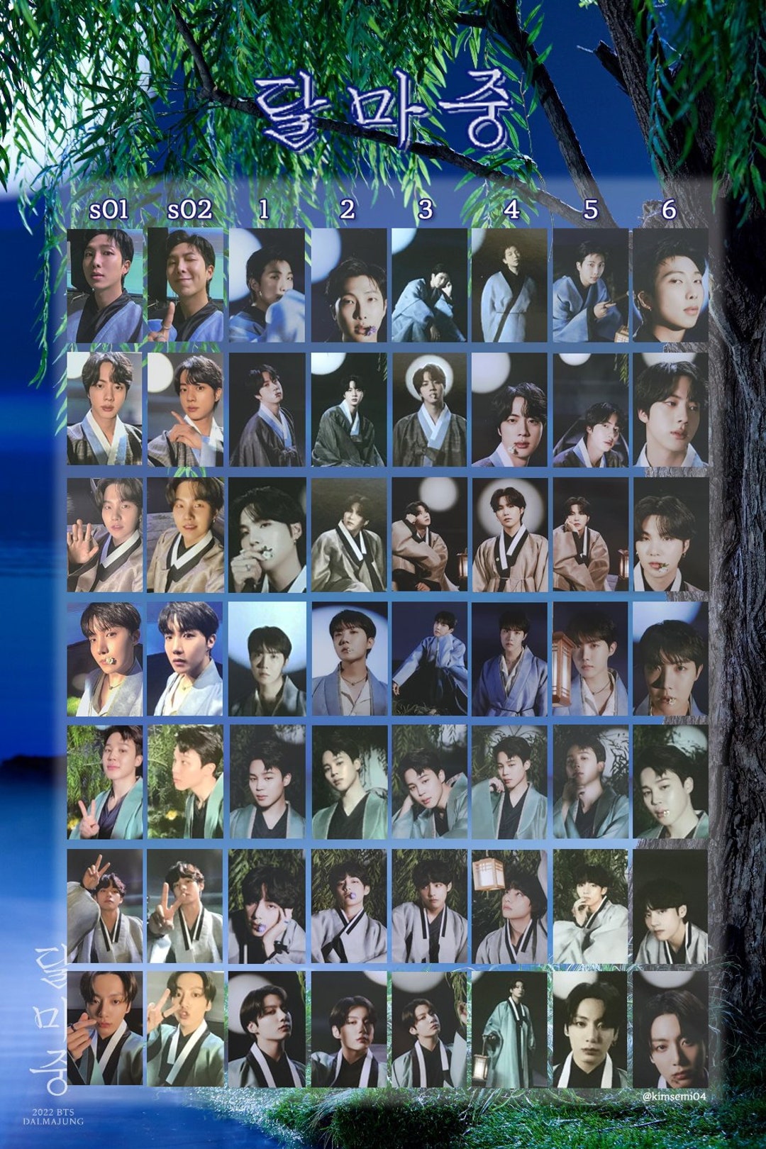 BTS Dalmajung 2022 Official Photocard Member Set - Etsy