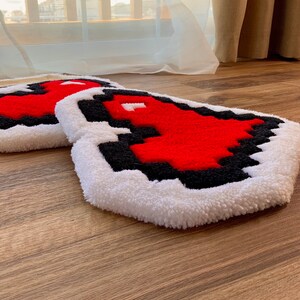 Valentine's Day Love Heart Rug Handcrafted, Plush Acrylic, Romantic ...