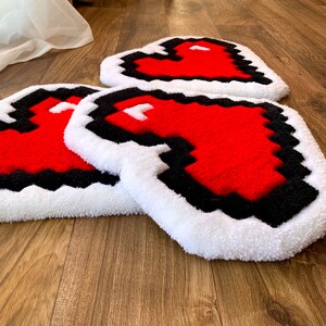 Valentine's Day Love Heart Rug Handcrafted, Plush Acrylic, Romantic ...