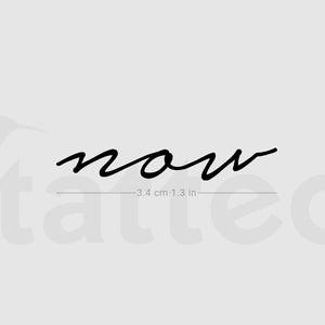 Now Temporary Tattoo set of 3 - Etsy