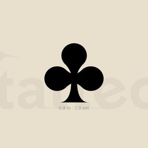 Card Club Symbol Temporary Tattoo set of 3 - Etsy