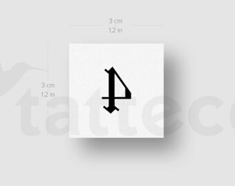 Number 13 Temporary Tattoo Sticker set of 4 - Etsy