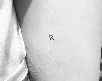 Letter R Temporary Fake Tattoo Sticker set of 2 - Etsy