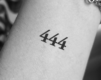 Number 7 Temporary Fake Tattoo Sticker set of 4 - Etsy