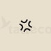 Anime Anger Symbol Temporary Tattoo set of 3 - Etsy