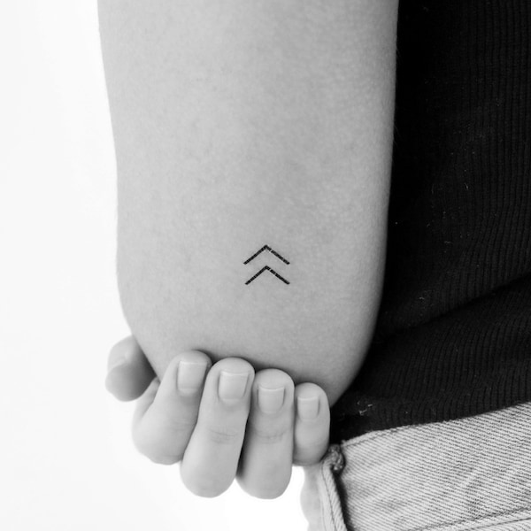 Chevron Tattoo - Etsy