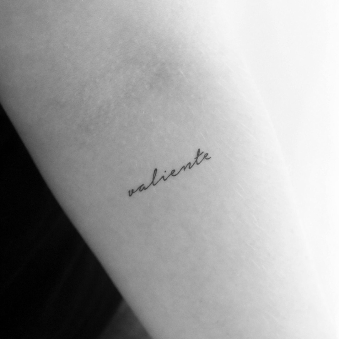 Valiente Temporary Tattoo (set of 3) - Etsy