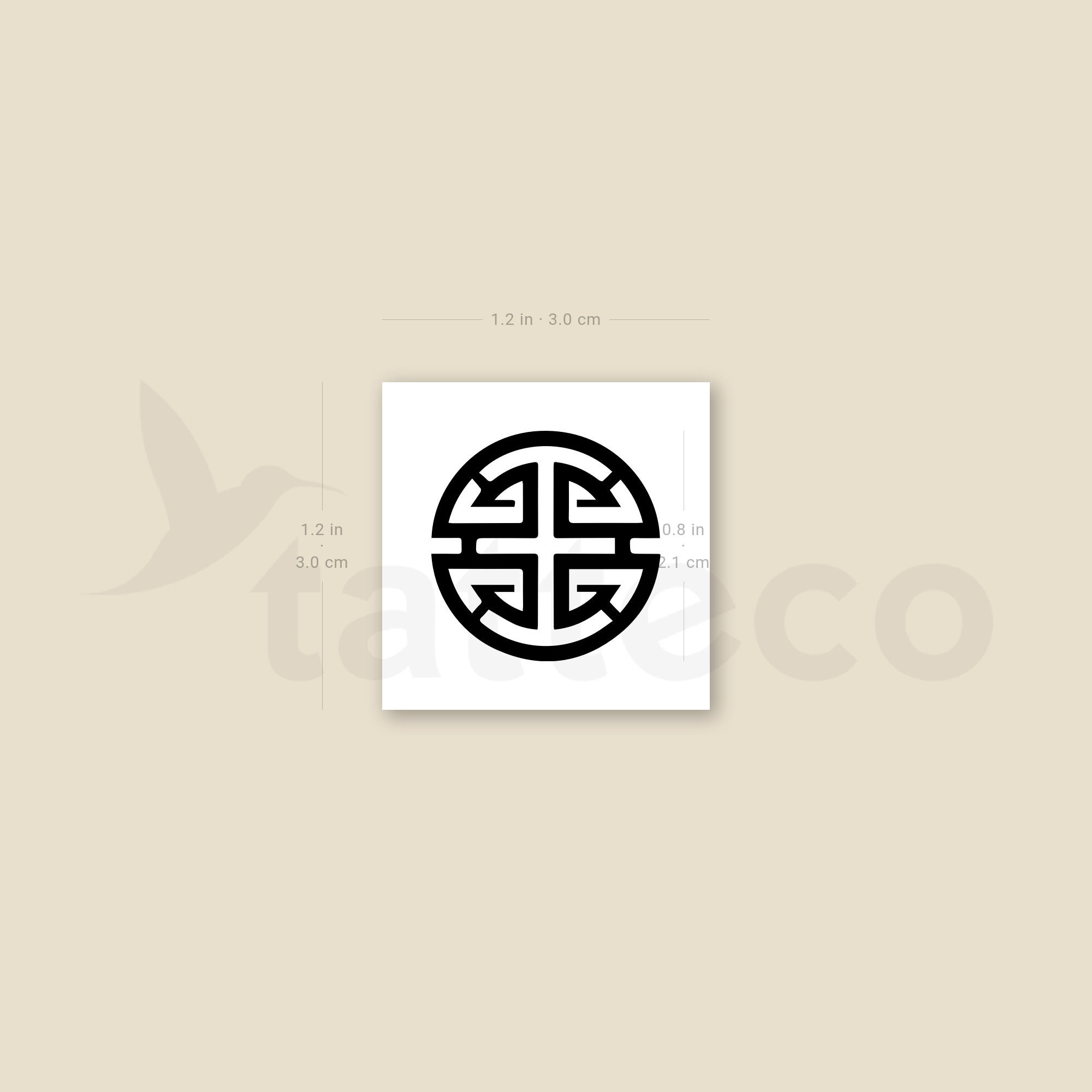 Fu Prosperity Symbol Temporary Tattoo set of 3 - Etsy