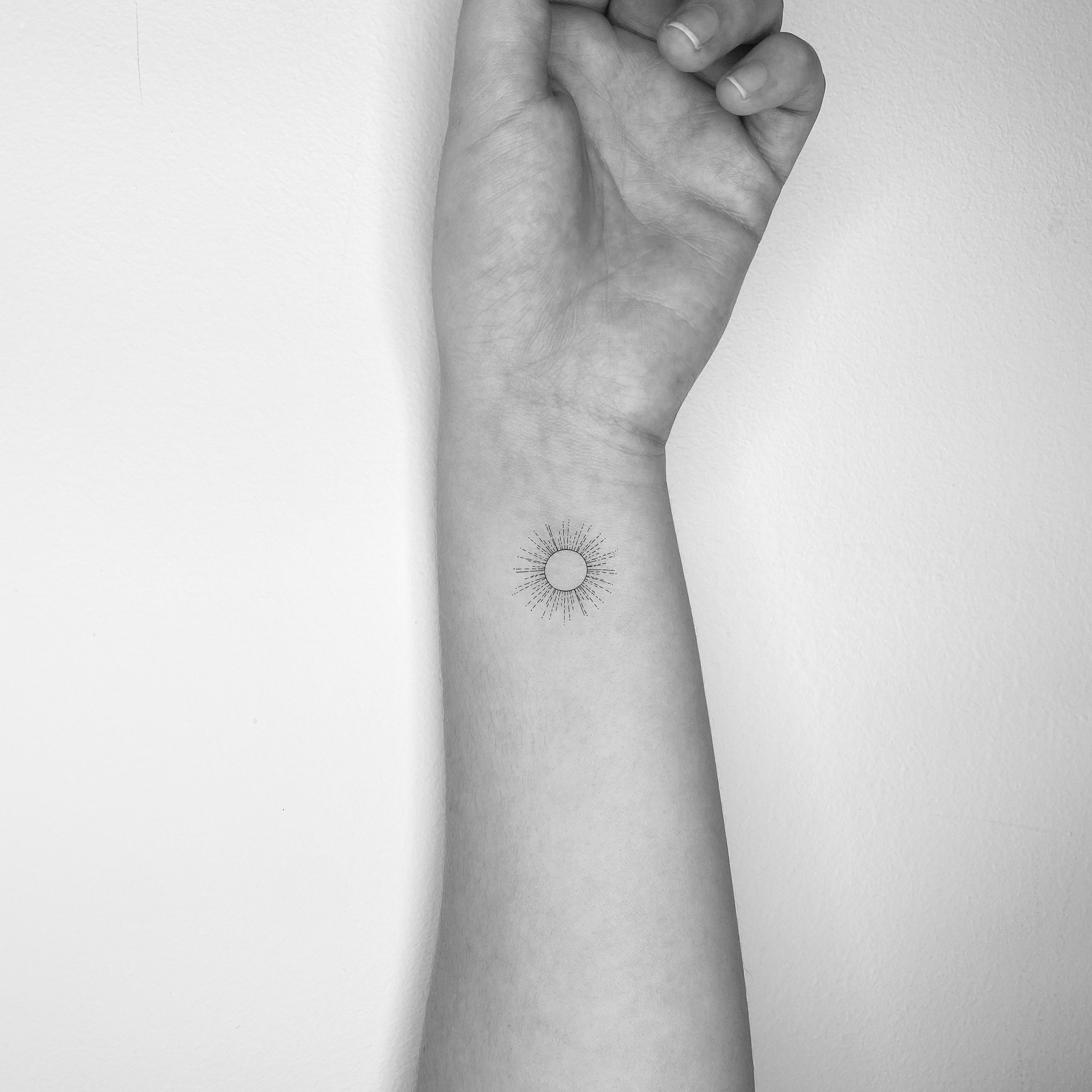Simple Sun Tattoo Drawing