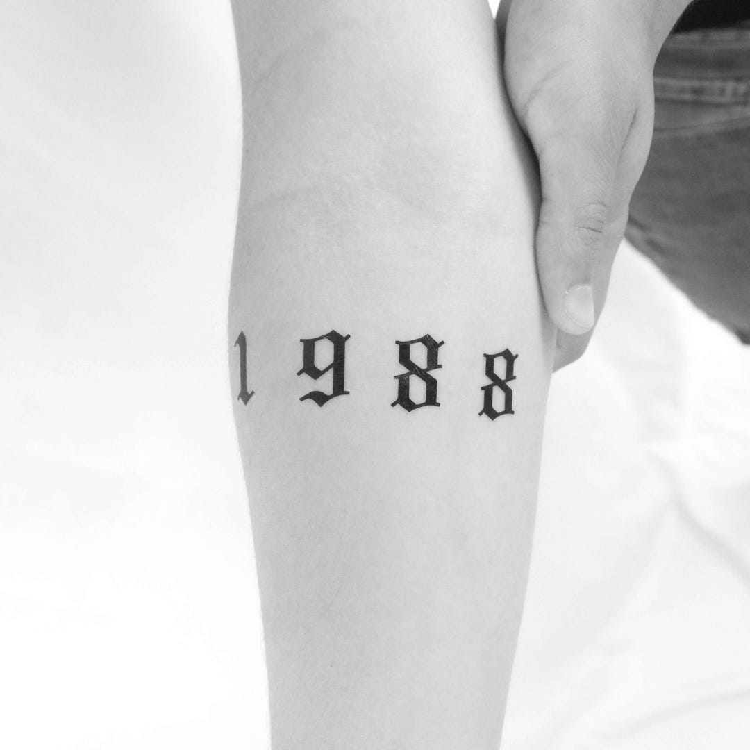 1988 Temporary Tattoo (set of 3) - Etsy