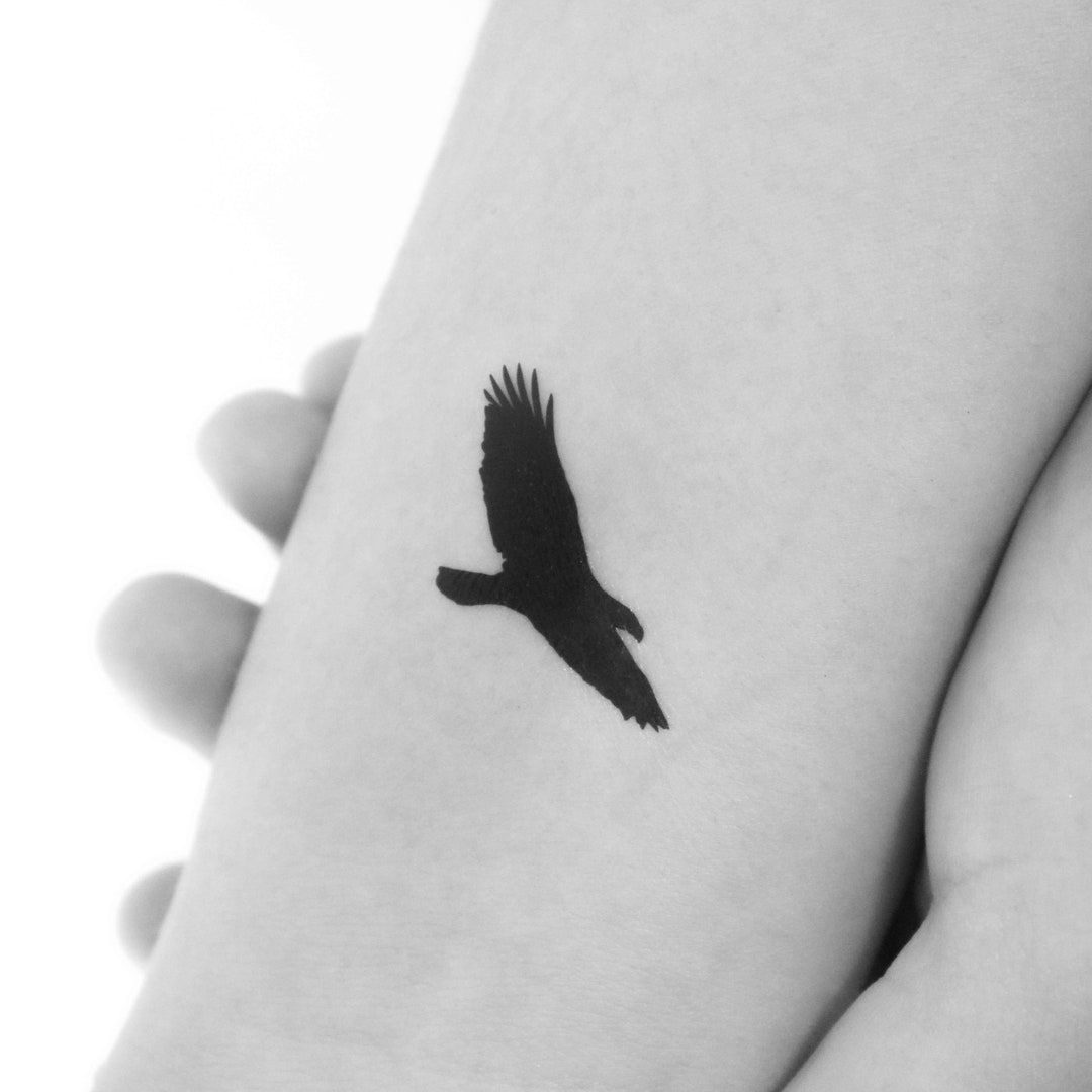 Eagle Temporary Tattoo Set Of 3 Etsy