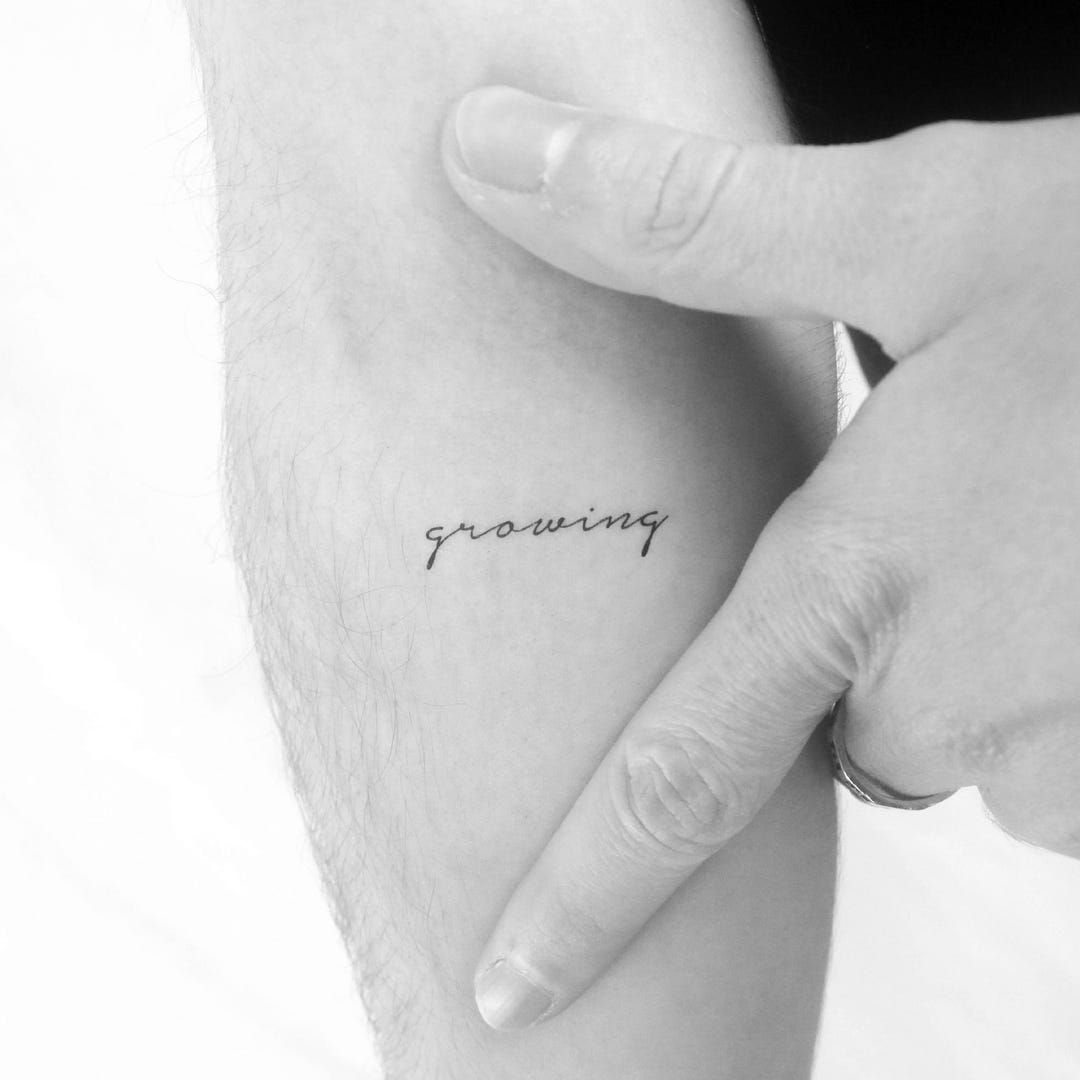 Growing Temporary Tattoo (set of 3) - Etsy