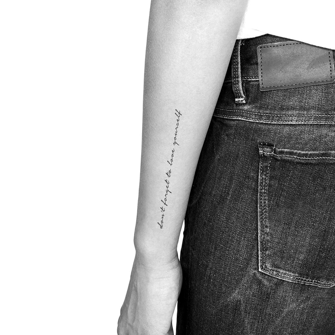 Don t Forget To Love Yourself Temporary Tattoo Set Of 3 Etsy don-t-forget-to-love-yourself-temporary-tattoo-set-of-3-etsy