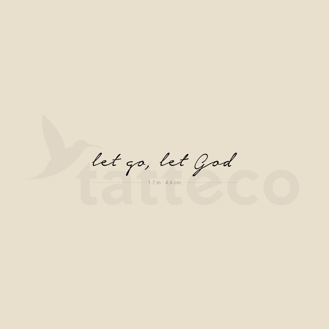 Let Go Let God Temporary Tattoo set of 3 - Etsy