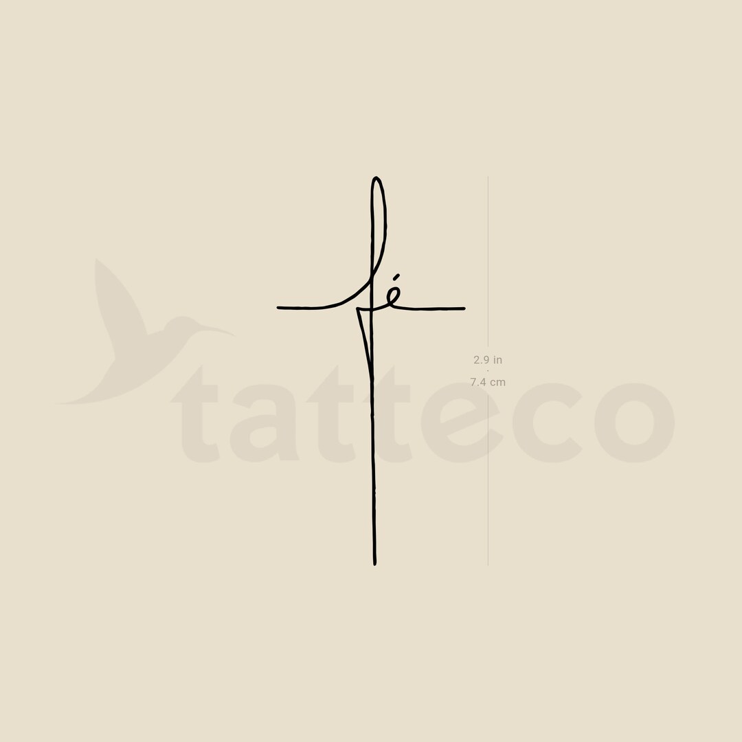 Fé Cross Temporary Tattoo set of 3 - Etsy