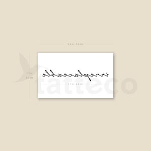 Irreplaceable Temporary Tattoo (set of 3) - Etsy