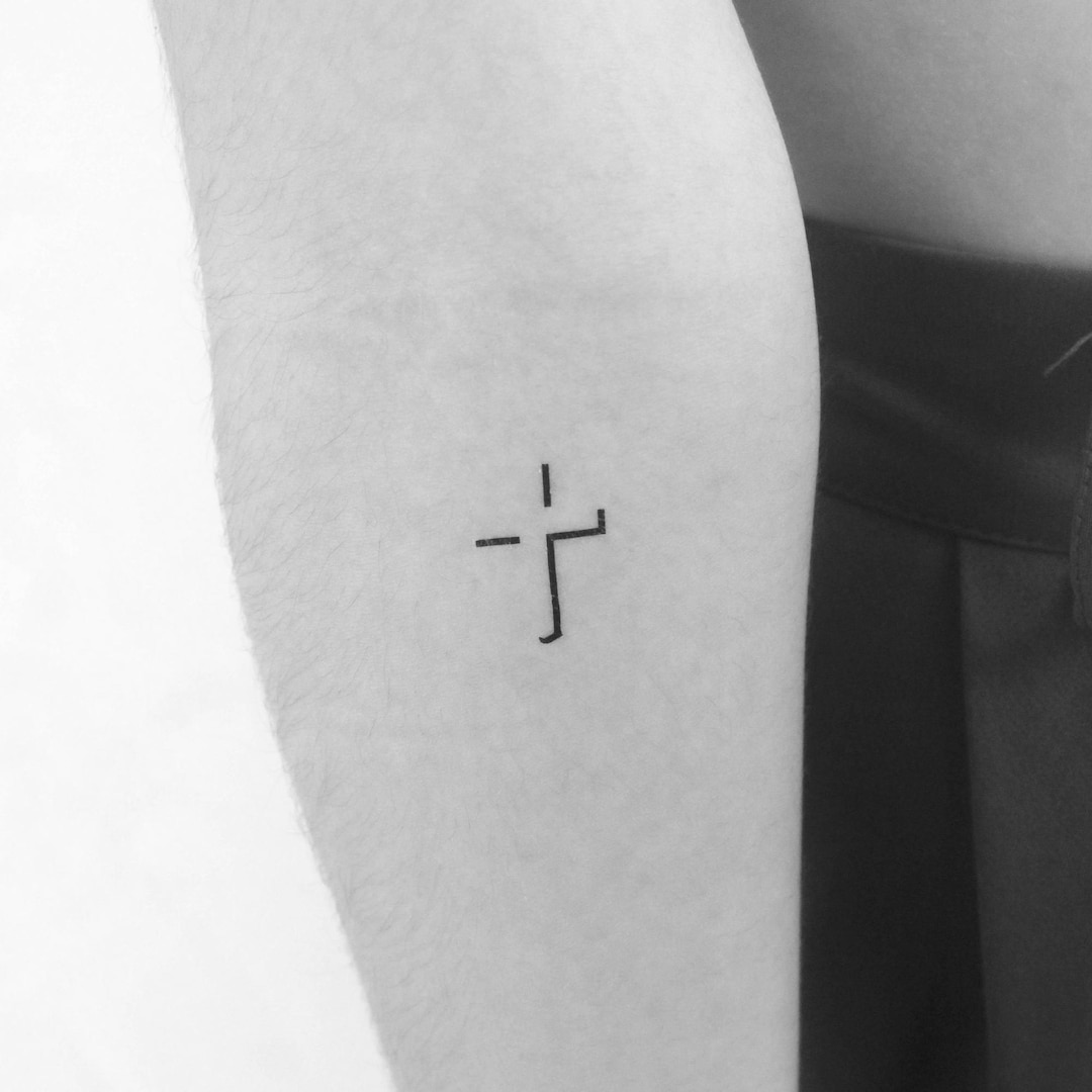 Minimalist Cross Shadow Temporary Tattoo (set of 3) - Etsy