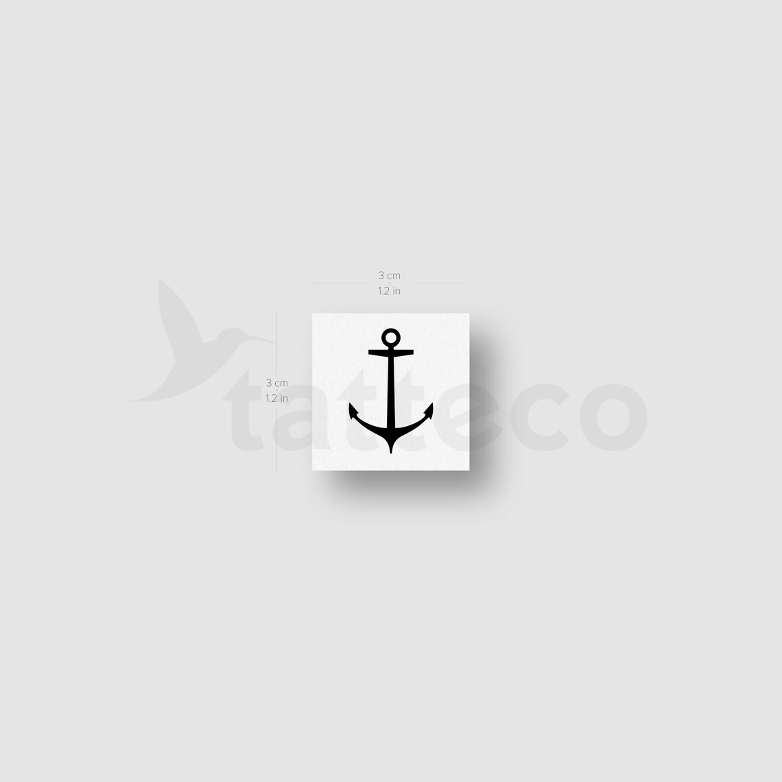 Minimalist Anchor Temporary Tattoo set of 3 - Etsy