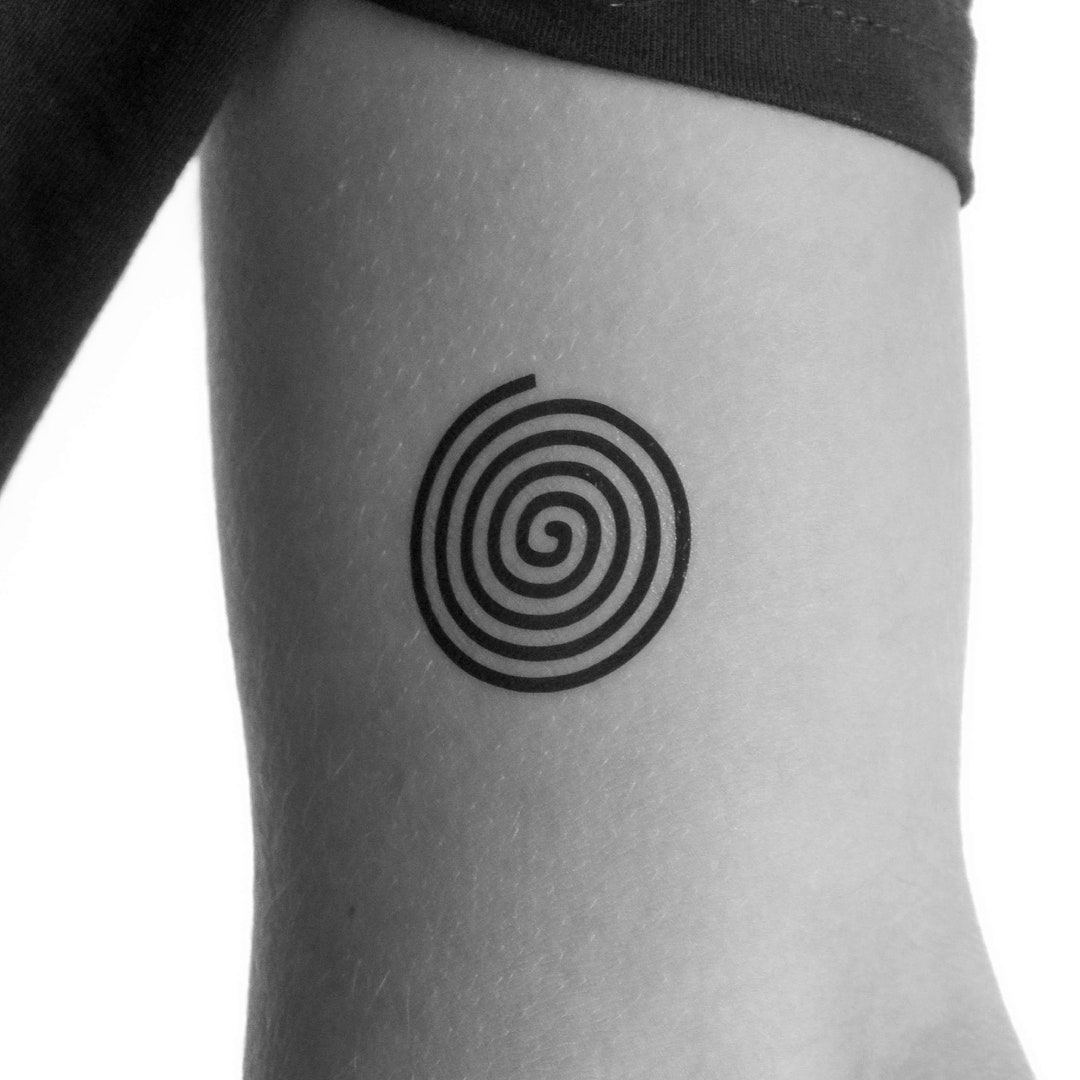 Single Spiral Temporary Tattoo (set of 3) - Etsy