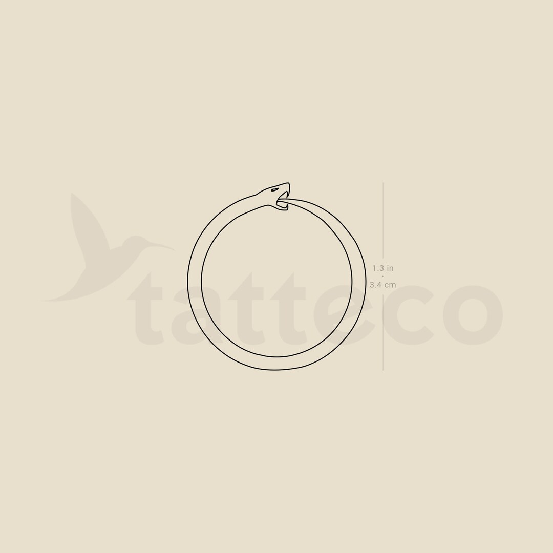 Ouroboros Temporary Tattoo set of 3 - Etsy