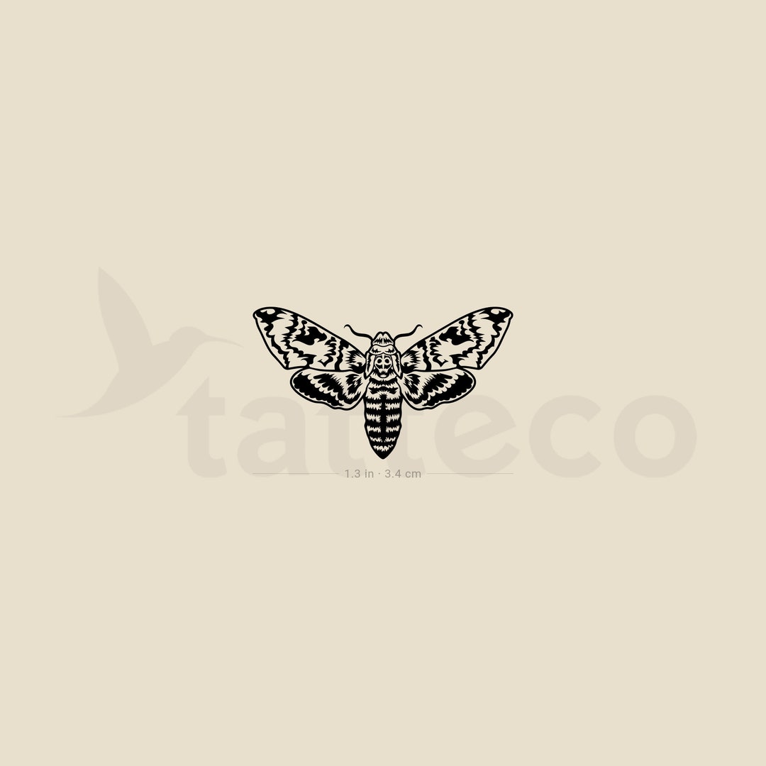 Moth Temporary Tattoo set of 3 - Etsy