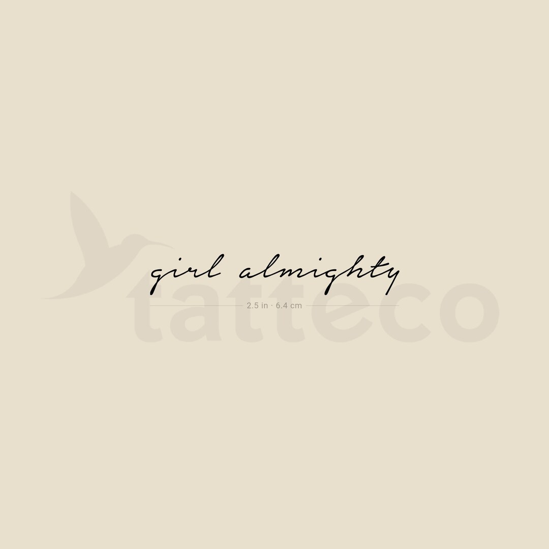 Girl Almighty Temporary Tattoo set of 3 - Etsy