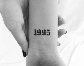 1996 Birth Year Temporary Tattoo set of 3 - Etsy