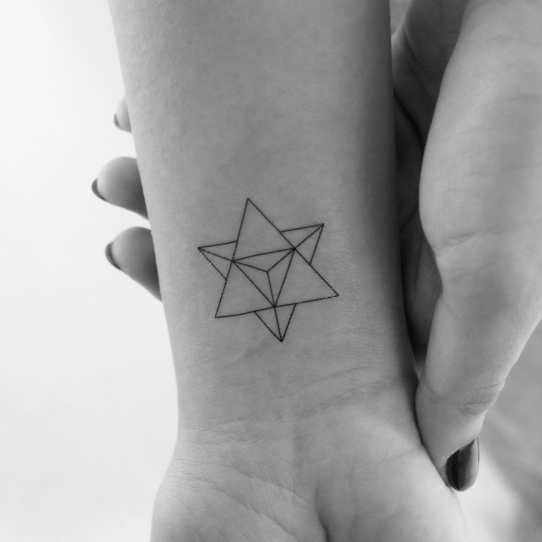 Merkaba Temporary Tattoo (set of 3) - Etsy