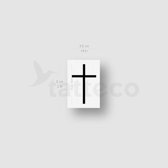 Cross Temporary Tattoo set of 3 | Etsy