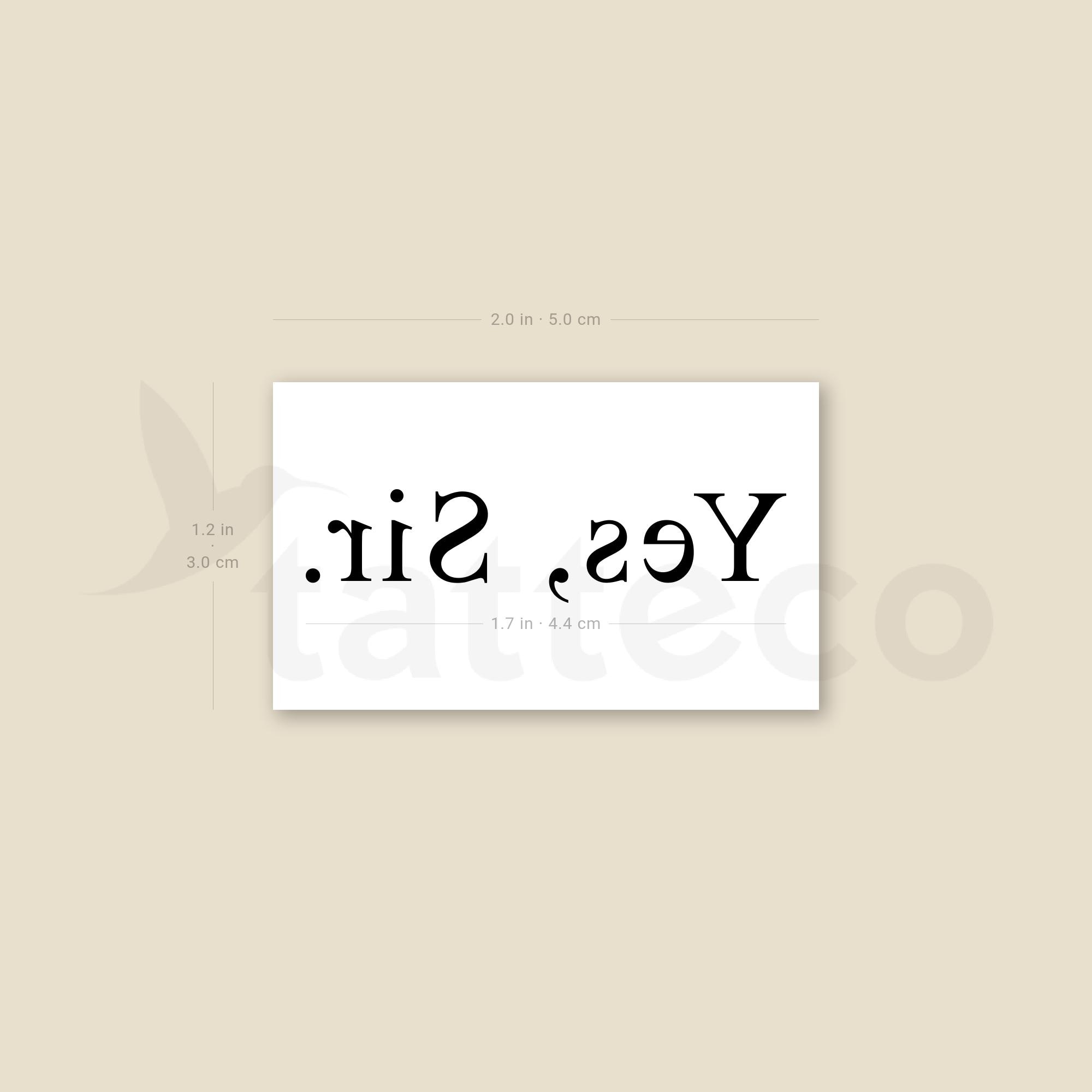 Serif Yes, Sir. Temporary Tattoo (set of 3) - Etsy