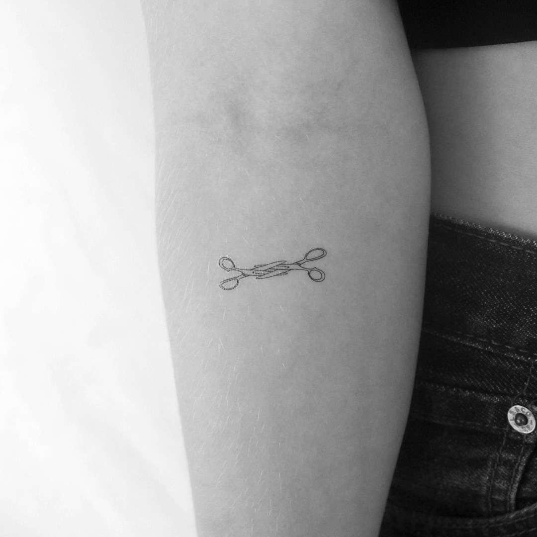 Scissoring Temporary Tattoo Set Of 3 Etsy