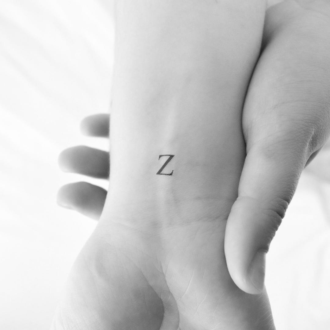 Z Letter Temporary Tattoo (set of 3) - Etsy