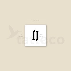 Number 0 Temporary Tattoo (set of 3) - Etsy