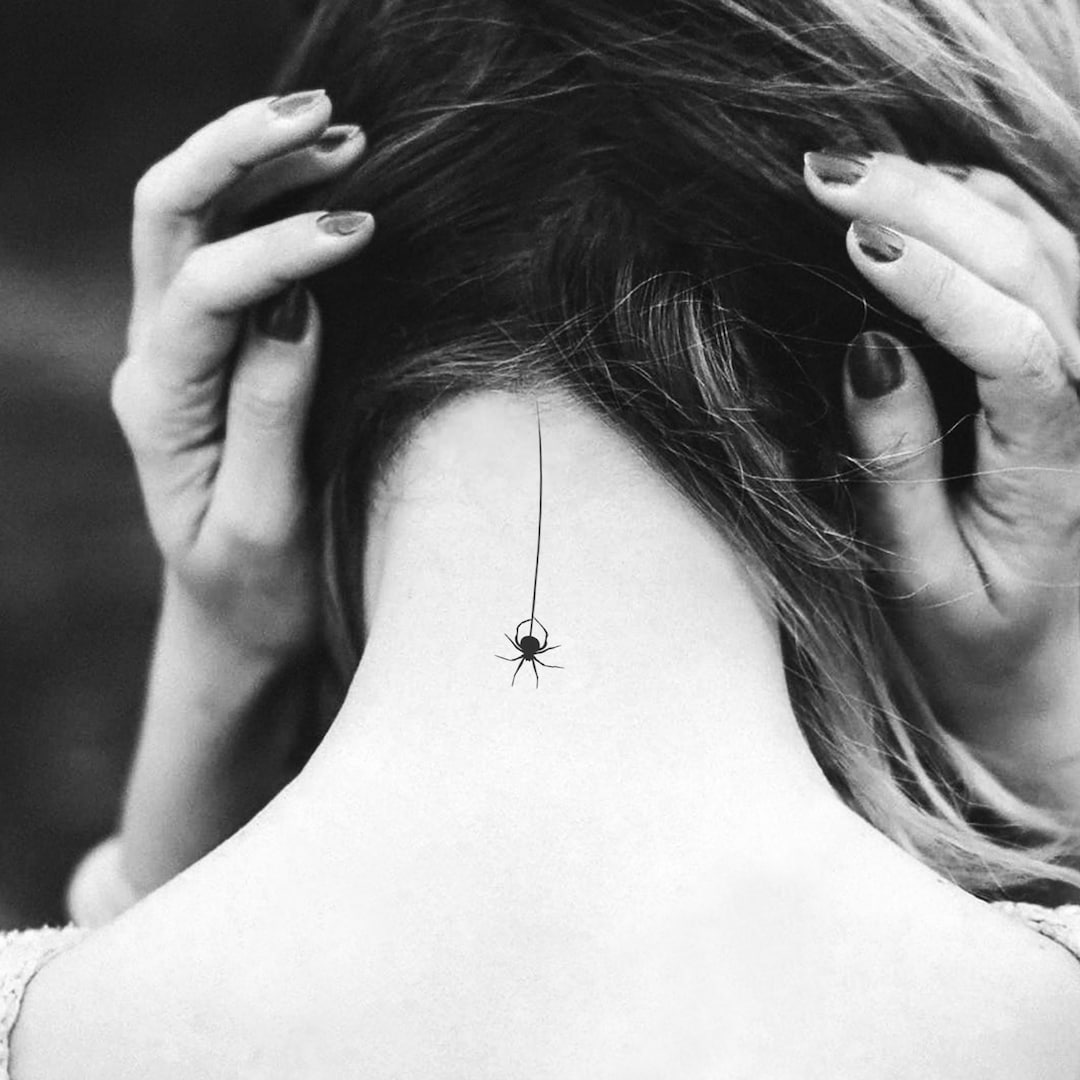 Hanging Spider Temporary Tattoo (set of 3) - Etsy