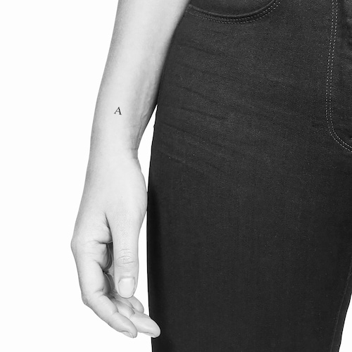 Handwritten Lowercase L Letter Temporary Tattoo set of 3 - Etsy