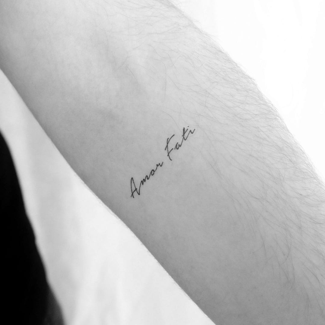 Amor Fati Temporary Tattoo (set of 3) - Etsy
