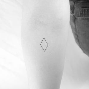Rhombus Outline Temporary Tattoo (set of 3) - Etsy