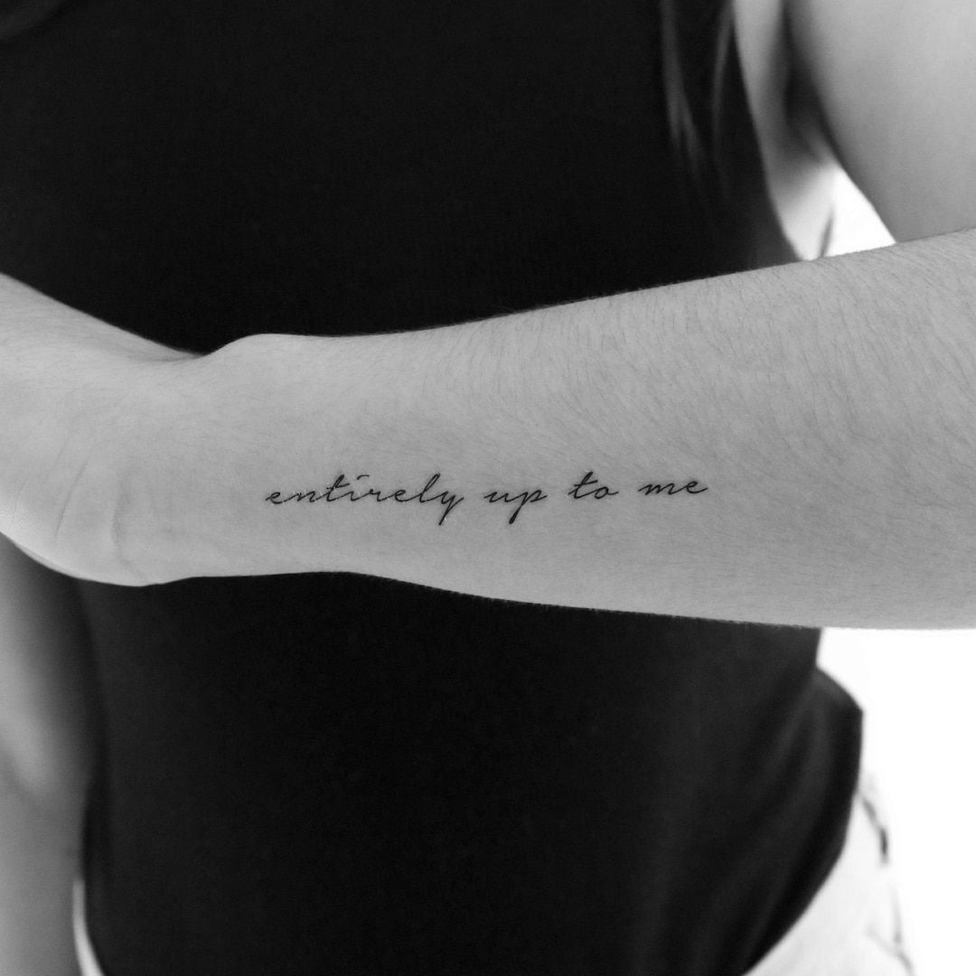 Entirely up to Me Temporary Tattoo (set of 3) - Etsy