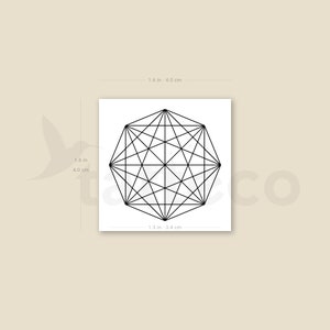 Octagon Matrix Temporary Tattoo (set of 3) - Etsy