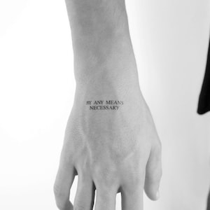 By Any Means Necessary Temporary Tattoo (set of 3) - Etsy