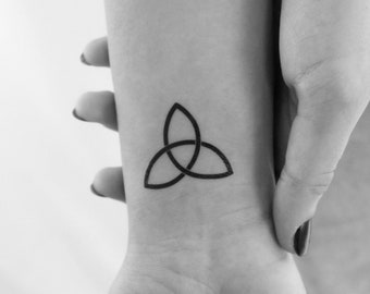 Small Trinity Knot Temporary Tattoo set of 3 - Etsy